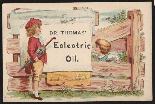 Dr. Thomas' Eclectric Oil, W. W. Clark, Simsbury, Conn. -- Antique ...