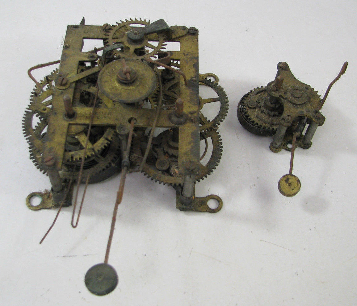 ANTIQUE EN WELCH PARLOR CLOCK MOVEMENT AND ALARM PARTS REPAIR ...
