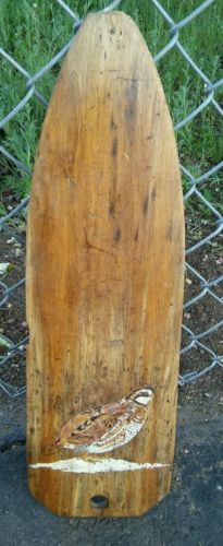 Vintage Pelt Stretching Board with Quail bird art -- Antique Price ...