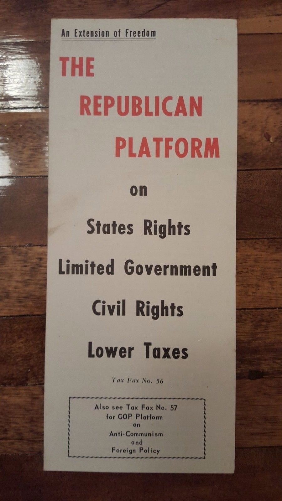 Vintage 1964 THE REPUBLICAN PLATFORM POLITICAL CAMPAIGN PAMPHLET Barry ...