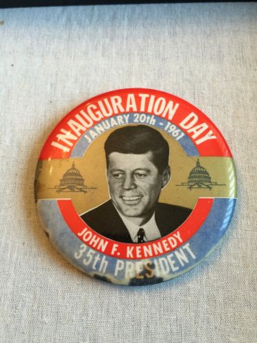 1961 JFK Inauguration Day Political Button Pin Historical President ...