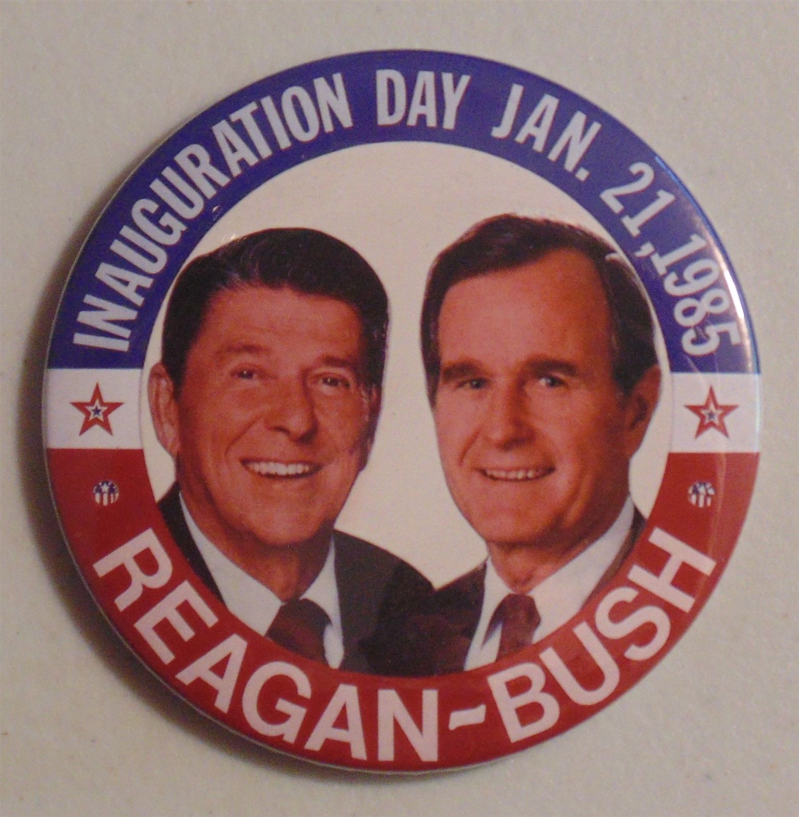 Ronald Reagan Bush 1985 Inaugural pin button political campaign ...