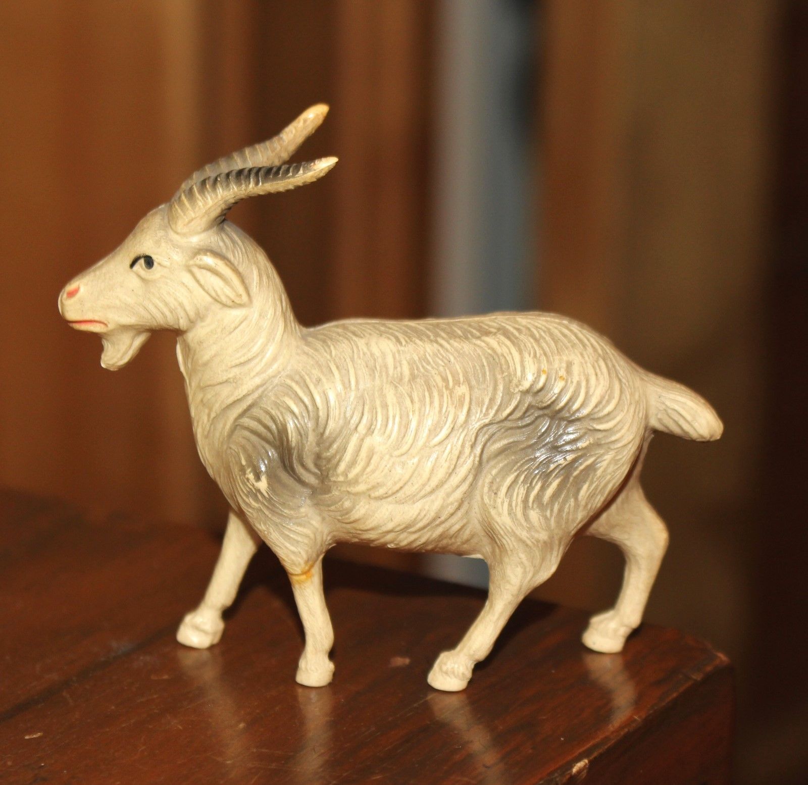 Miniature Celluloid Billy Goat. Horns, Gruff. Wonderful Putz, Village ...
