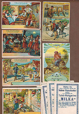TYPE CARDS: Collection of RARE Victorian MILKA MARGARINE Cards (1900 ...