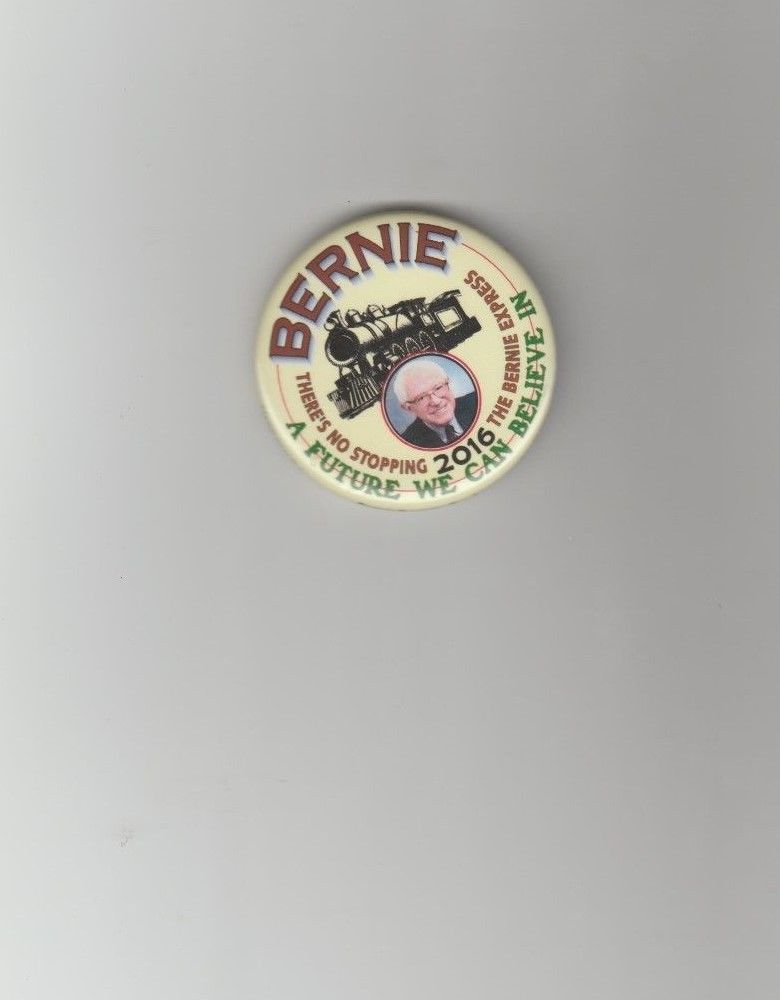 LIMITED EDITION Pin BERNIE SANDERS EXPRESS TRAIN Political Button 2016 ...