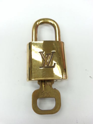 100% Original Authentic Vintage Louis Vuitton Gold Padlock LV Logo Lock ...