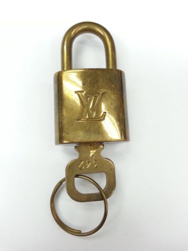 100% Original Authentic Vintage Louis Vuitton Gold Padlock LV Logo Key ...