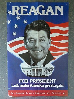 Vintage Ronald Reagan Let's MAKE AMERICA GREAT AGAIN Campaign Rally ...