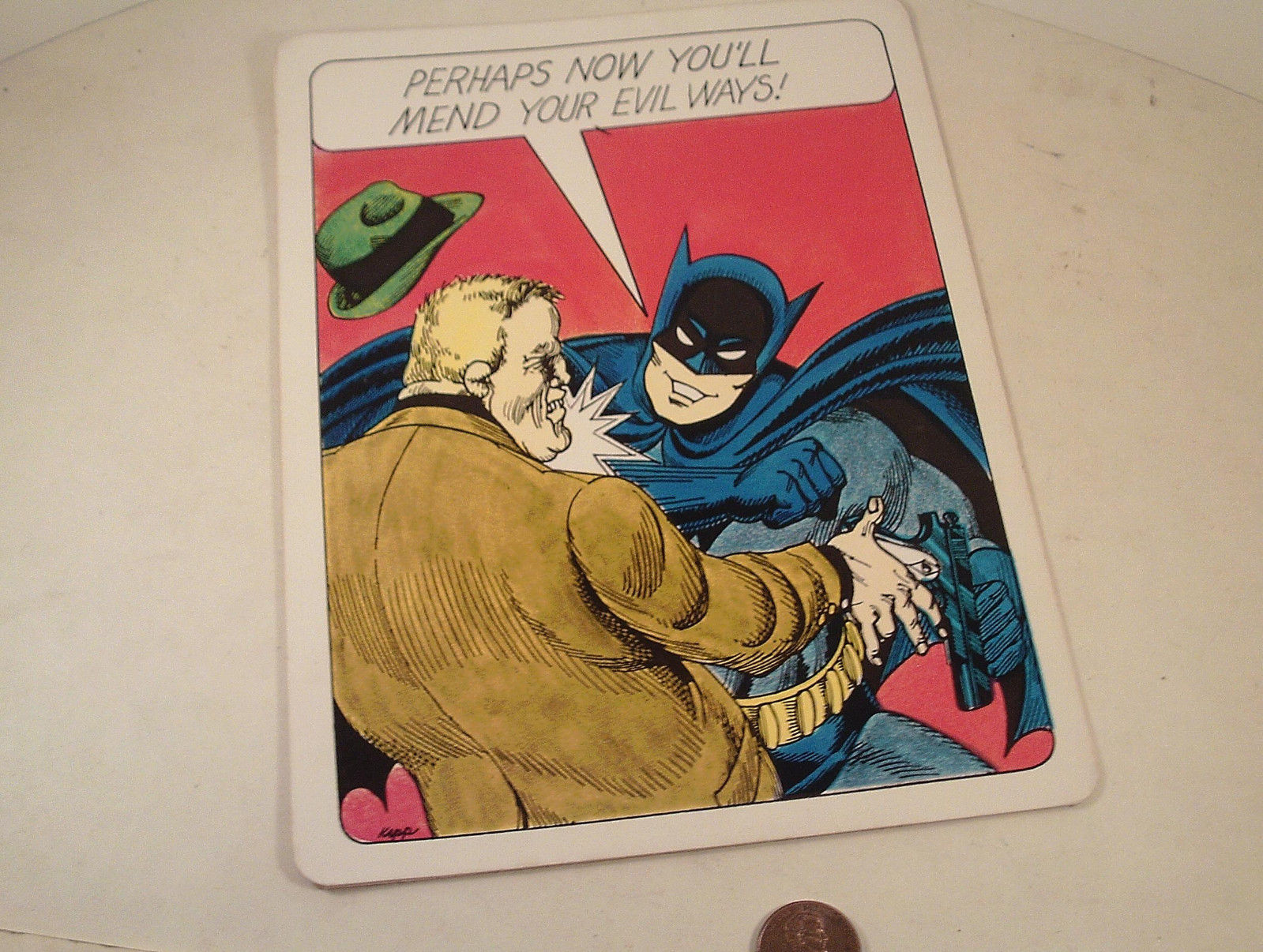 ORIGINAL 1966-vintage (Paper) "HALLMARK ~ BATMAN" (Easel-Back) POSTCARD ...