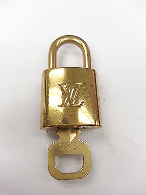 100% Original Authentic Vintage Louis Vuitton Gold Padlock LV Logo Key ...