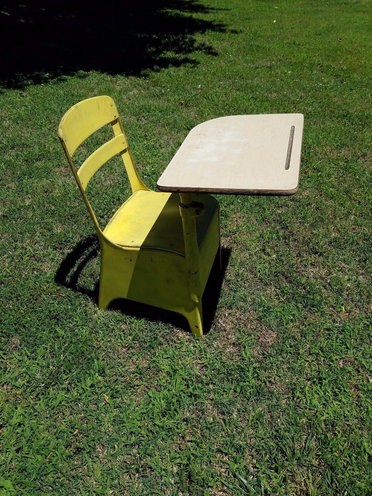 Vintage Antique Child's School Desk Cubby Shelf American Desk The ...