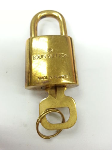 100% Original Authentic Vintage Louis Vuitton Gold Padlock LV Logo Key ...
