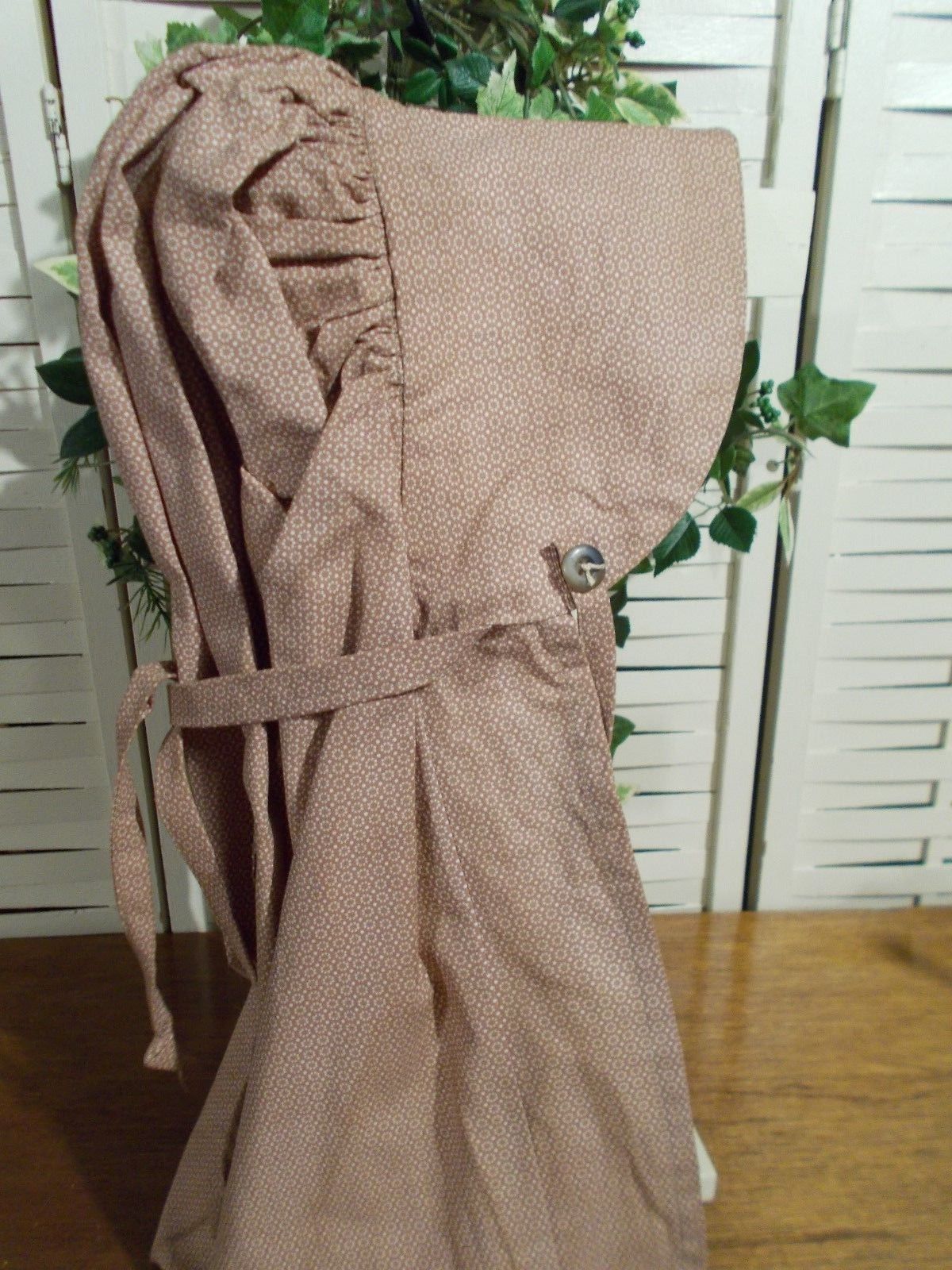 primitive prairie pioneer bonnet tea stained pioneer medium tan calico ...