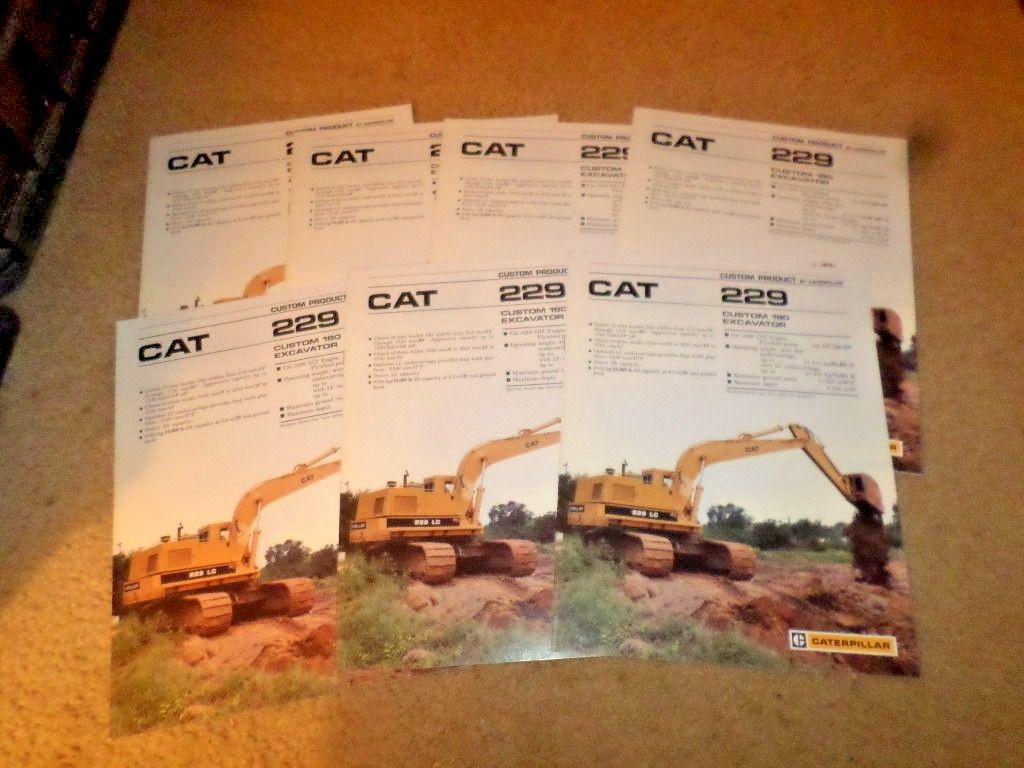 Y. LOT 7-1988 Caterpillar "229 Custom 180 Excavator" Tractor Dealer ...