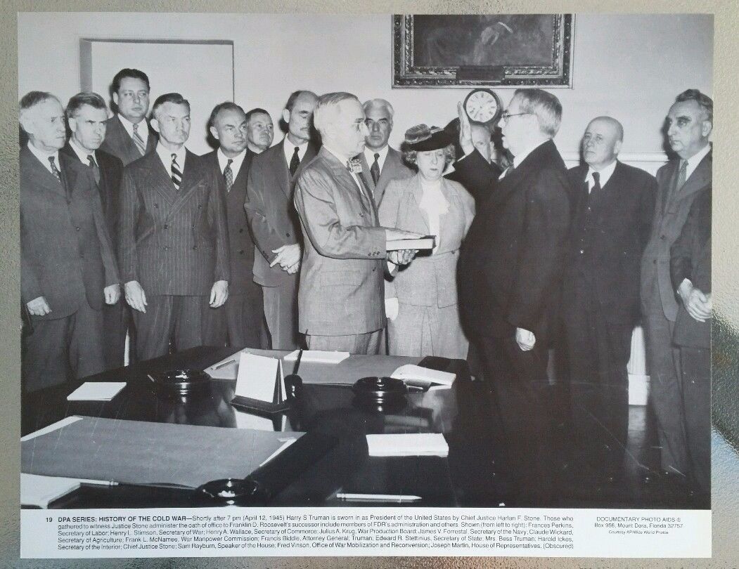 Harry S Truman sworn in as U.S. President 11x14 RARE! Photograph April ...