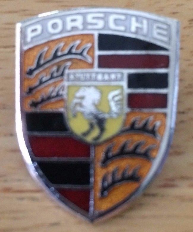 Vintage PORSCHE Silver PIN 911 718 Carrera Targa GERMANY Made in ...