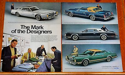 1977 LINCOLN CONTNENTAL MARK V DESIGNER SERIES CANADIAN AD / VINTAGE ...