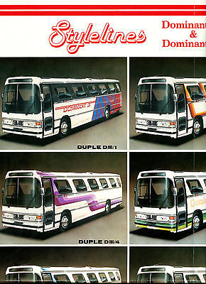 DUPLE Bus & Coach 1980's Dominant III & IV Series Sales Brochure ...