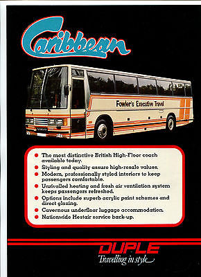 DUPLE Bus & Coach 1980's Caribbean & Lazer Series Sales Brochure ...