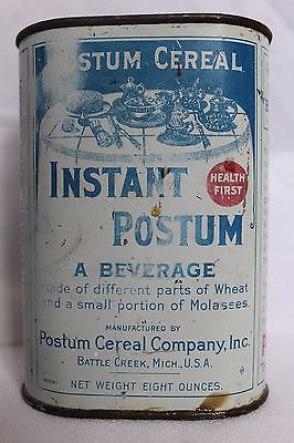 Vintage Postum Cereal, Instant Postum Tin -- Antique Price Guide ...