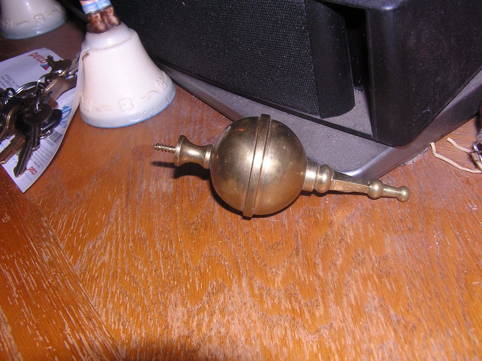 Brass Grandfather Clock Finial 4 7/16" Long Antique Lot # 2 -- Antique ...