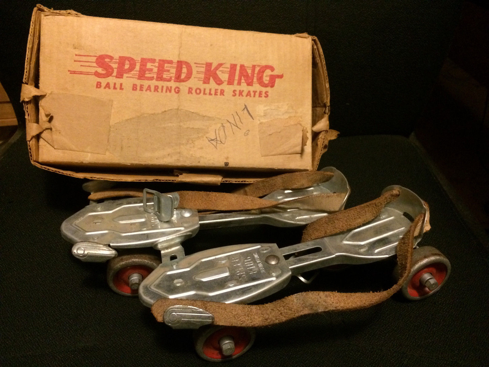 Vintage Speed King Ball Bearing Roller Skates Made By Hustler Corp With Box Antique Price