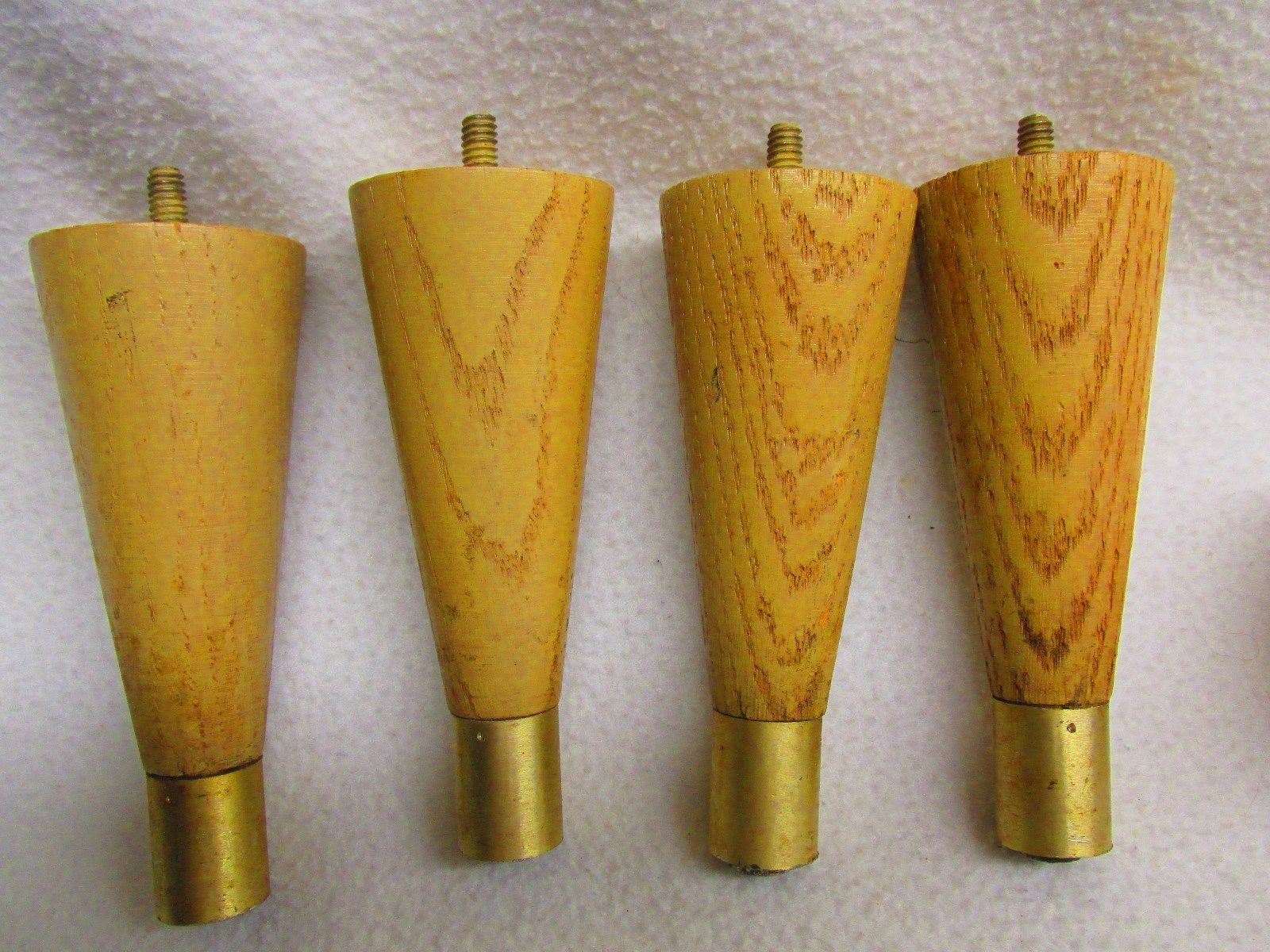 Vintage Mid Century Modern Wood Tapered Legs Feet Furniture -- Antique ...