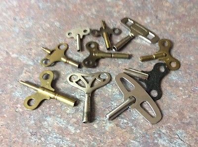 Lot of 10 Antique/ Vintage Clock Keys Nice Selection -- Antique Price ...