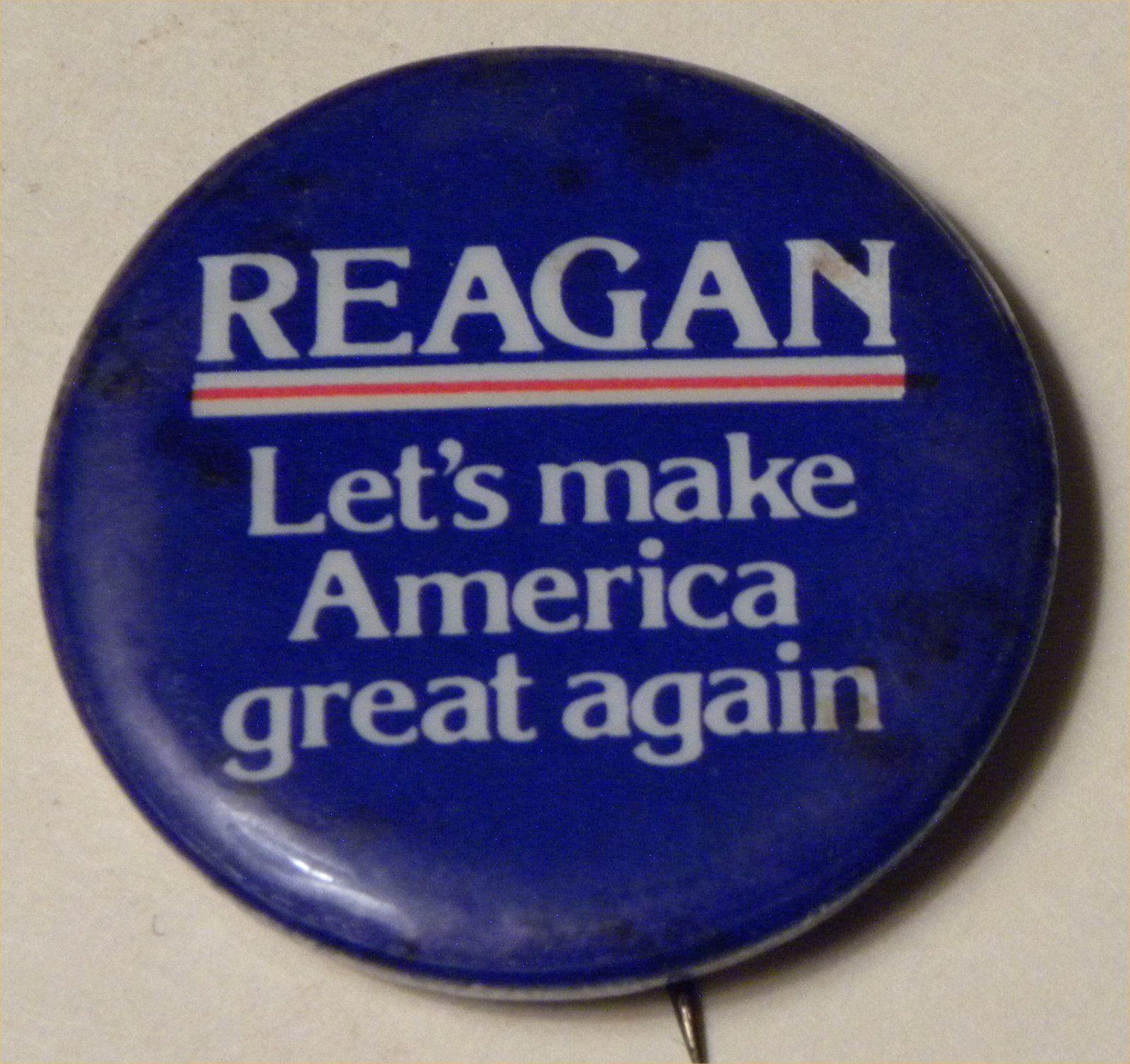 2777. Political Button 1980 "Let's Make America Great Again" Reagan Campaign -- Antique Price ...