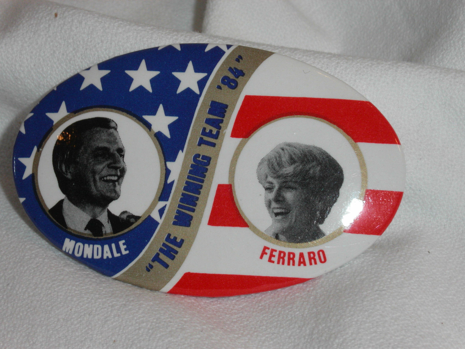 1984 campaign button,Mondale and Ferraro -- Antique Price Guide Details ...