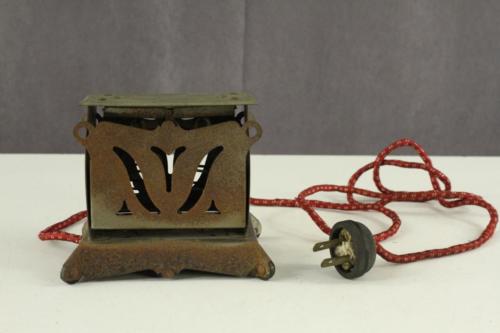 Vintage Kitchen Toy Electric TOASTOY Toaster Red Cloth Wrapped Cord 3. ...