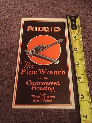 VINTAGE RIDGID ADVERTISING PAMPHLET -- Antique Price Guide Details Page