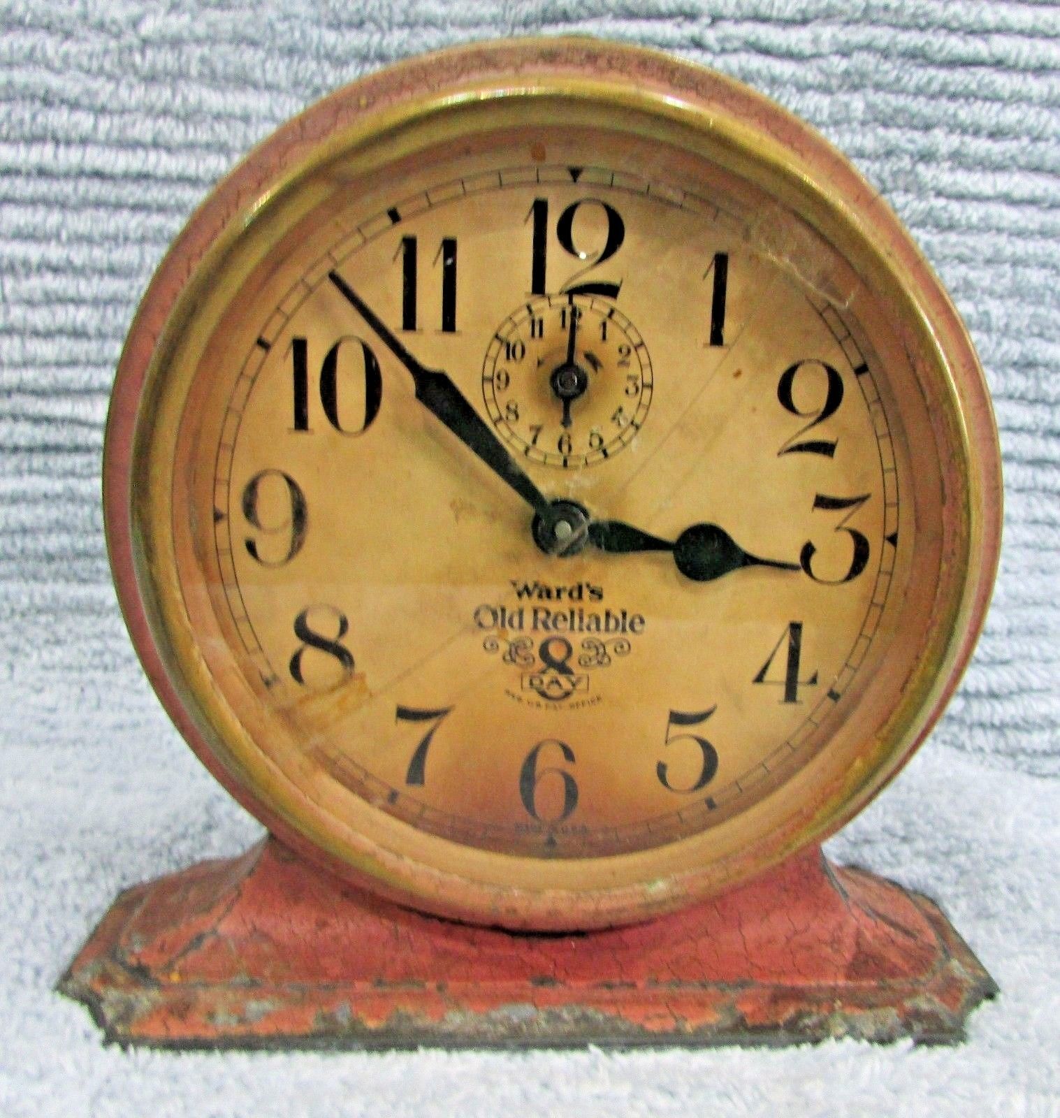 Ward's Old Reliable 8 Day Antique Alarm Clock for restoration or ...