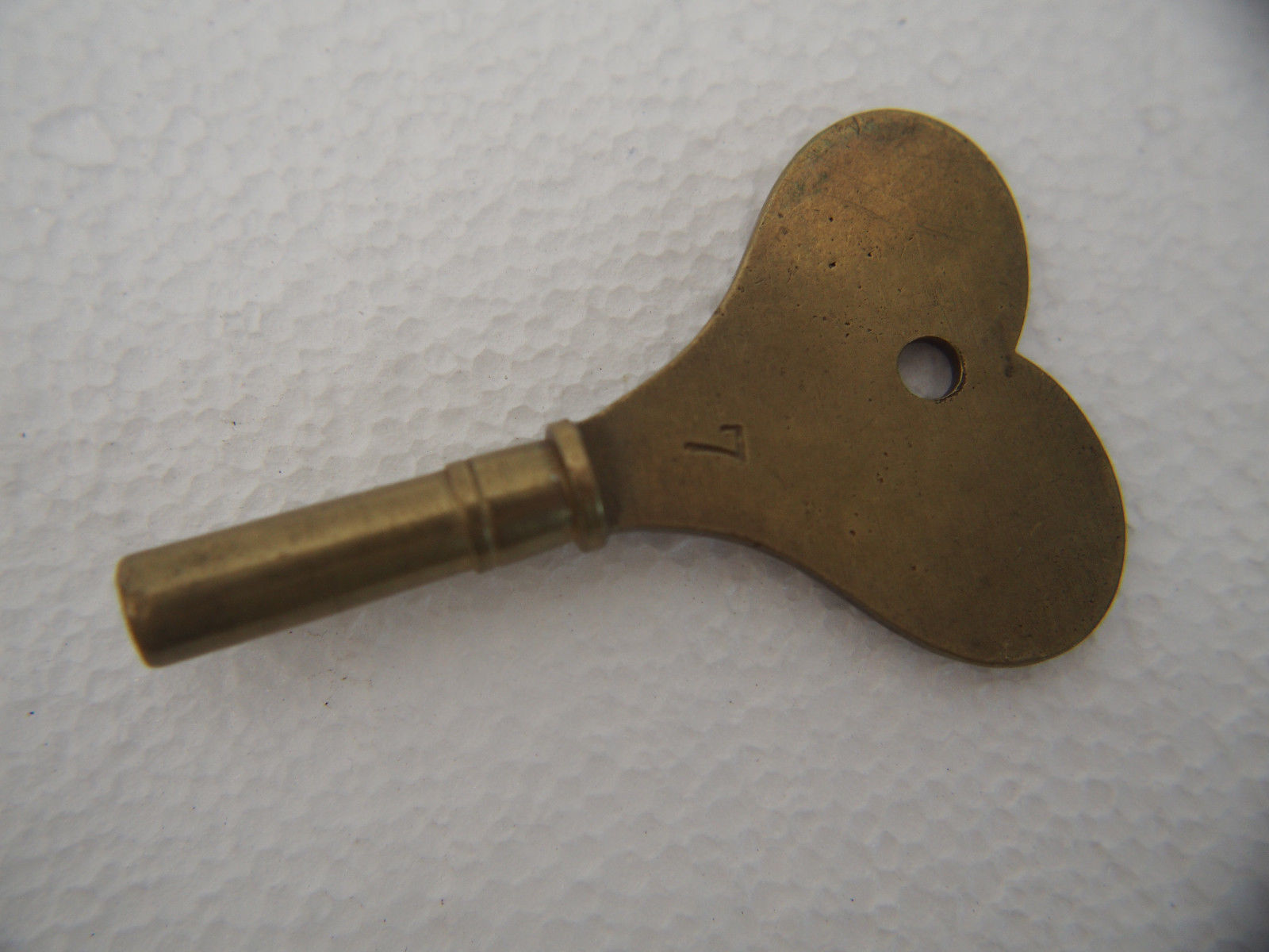 CLOCK PART ANTIQUE ENGLISH FUSEE #7 4.00 BRASS KEY -- Antique Price ...