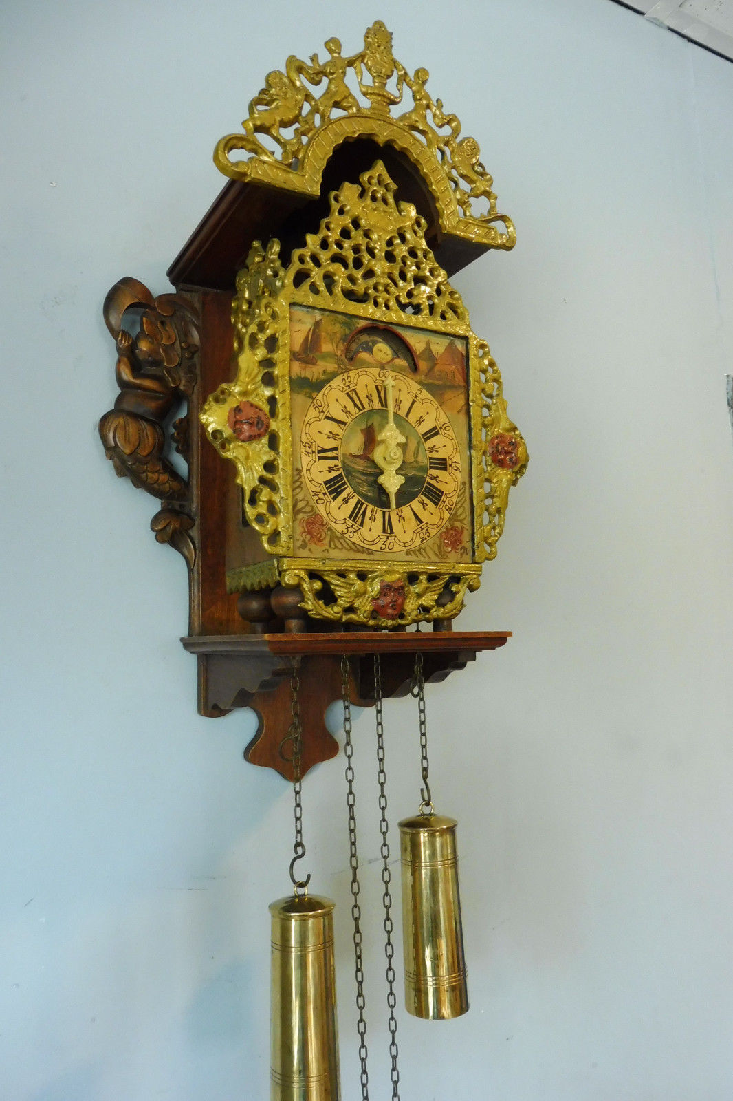 Warmink Wall Clock Dutch Old Clock Vintage Antique Clock Warmink Wall Clock Dutch Old Clock Vintage Antique Clock