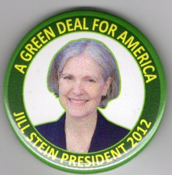 Jill Stein Pin 2012 Presidential Candidate Political Pin Green Party ...