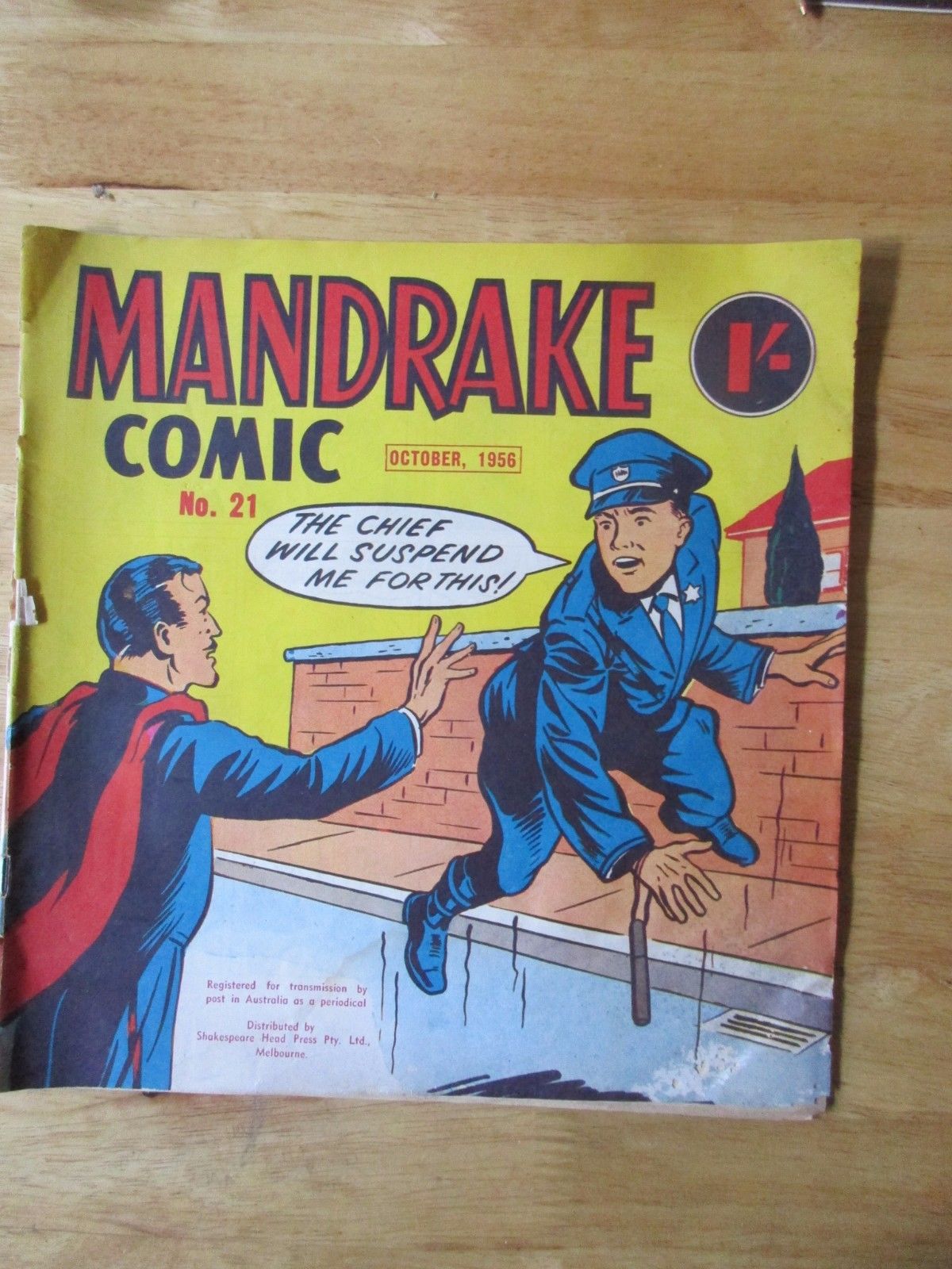 Mandrake Comic No. 21 * RARE Australian comic October 1956 * Melbourne -- Antique Price Guide ...