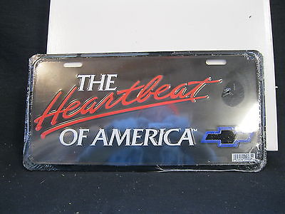 CHEVROLET THE HEART BEAT OF AMERICA LICENSE PLATE BLANK NEW -- Antique ...