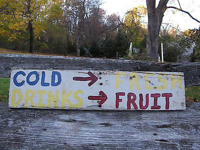 ANTIQUE PRIMITIVE FOLK ART FARM FRUIT STAND SIGN AAFA -- Antique Price ...