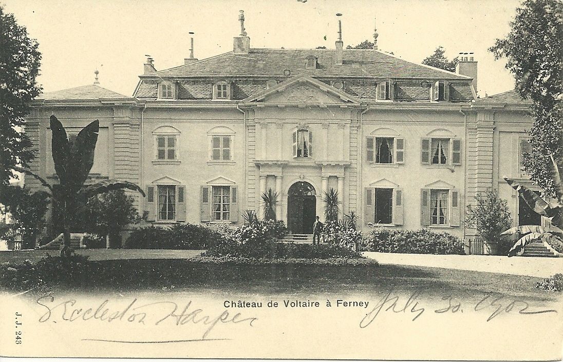 ANTIQUE 1901-1902 POSTCARD - CHATEAU VOLTAIRE AT FERNEY, FRANCE ...
