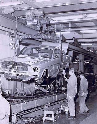 Ford Mustang Classic Car Assembly Line Build Vintage Photo Auto Image ...