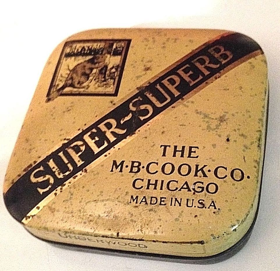 Vintage Typewriter Ribbon Tin, "SUPER-SUPERB", MB COOK CO. Chicago ...