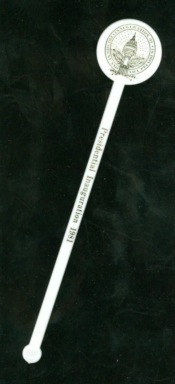 Inaugural Ball Swizzle stick from 1981 Ronald Reagan -- Antique Price ...