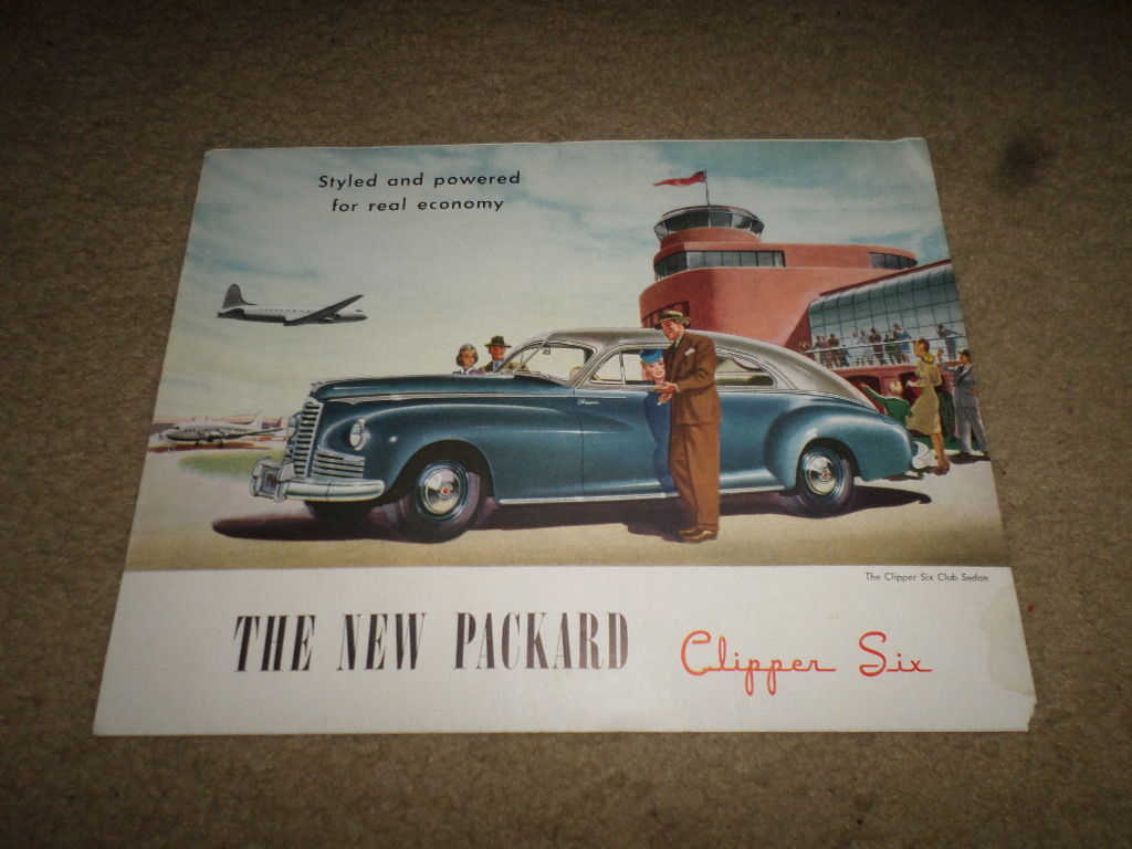 1946 Packard "Clipper Six" Car Dealer Sales Brochure -- Antique Price ...