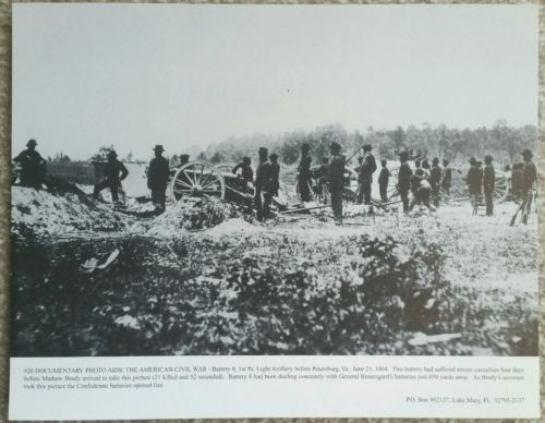 American Civil War- Petersburg VA Battle, Mathew Brady- Vintage 11x14 ... American Civil War- Petersburg VA Battle, Mathew Brady- Vintage 11x14 ...