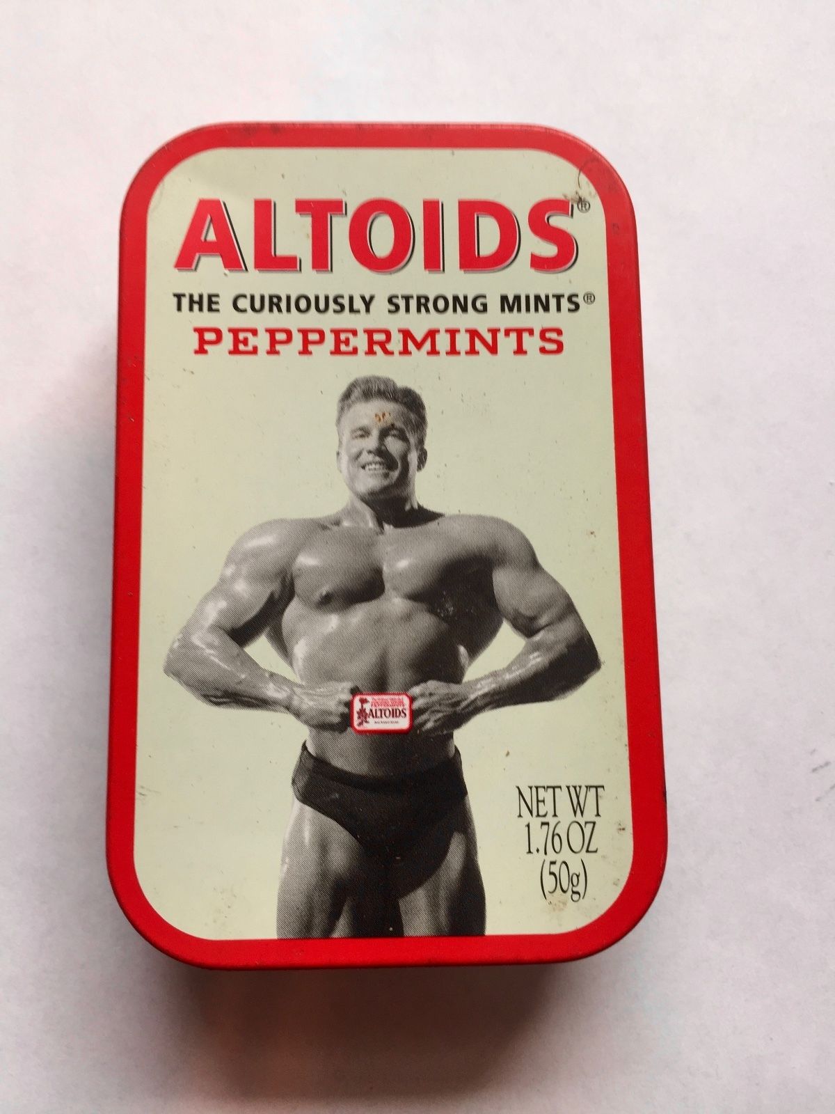 VINTAGE ALTOIDS STRONGMAN Peppermints Tin Only -- Antique Price Guide ...