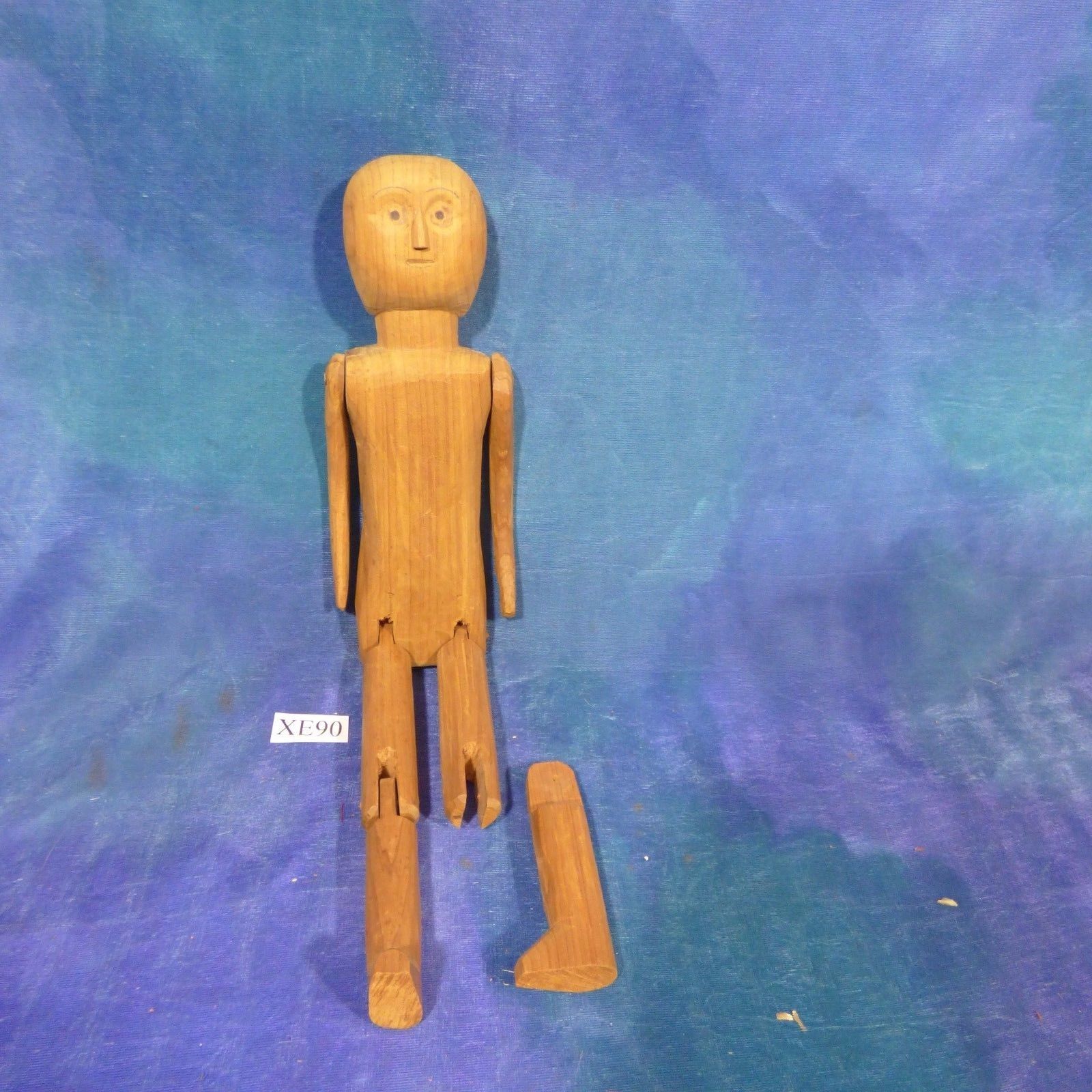 Primitive Folk Art Doll Puppet Wood XE90 -- Antique Price Guide Details ...