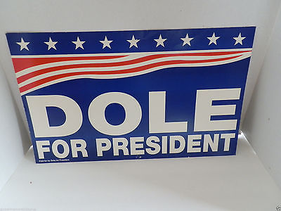 VINTAGE (1996) POSTER: "DOLE FOR PRESIDENT" US PRESIDENTIAL CAMPAIGN ...