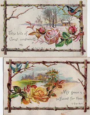 RELIGIOUS TEXT SCRIPTURE LOT-1880-1893 VICTORIAN SCRAPBOOK TRADE CARD ...