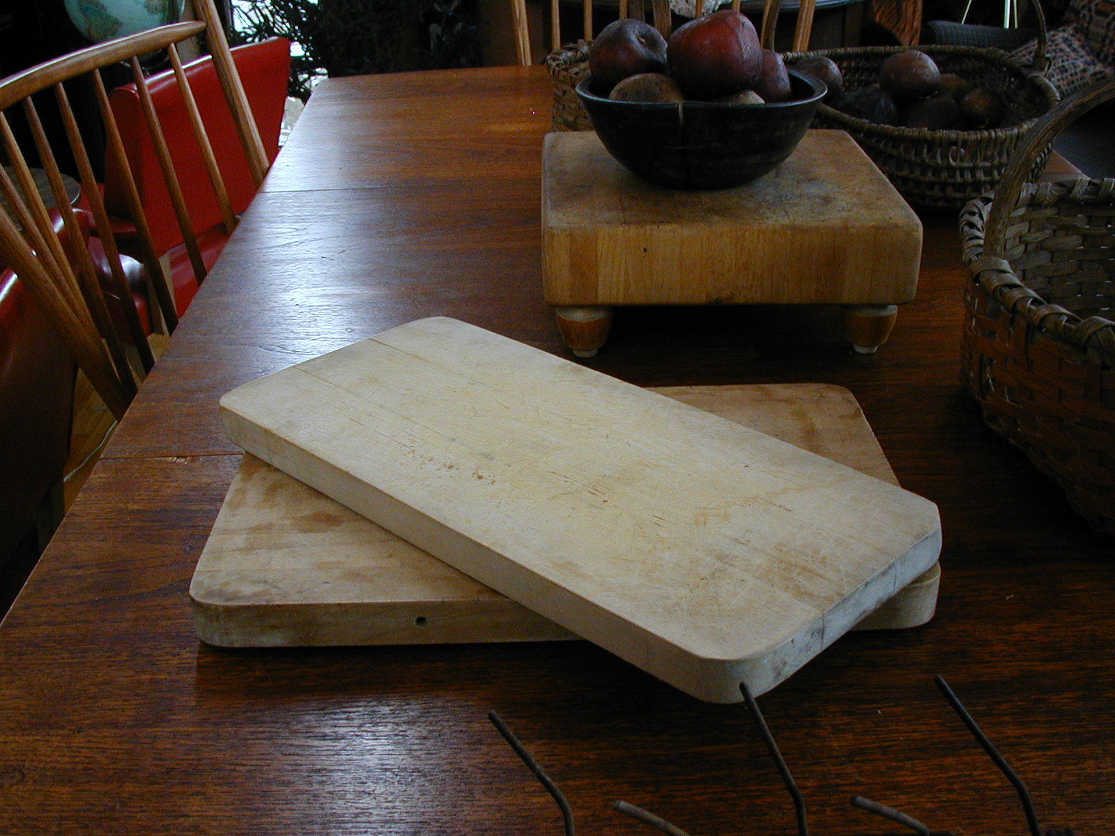 Wonderful Wooden Chopping Block, Bread Board -- Antique Price Guide ...